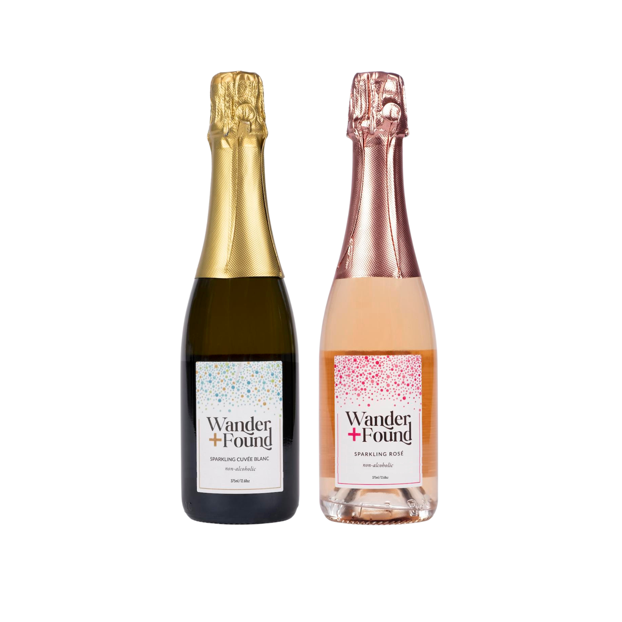Wander + Found Non-Alcoholic Sparkling Wines | 375 mL bottle DUO Packs ...