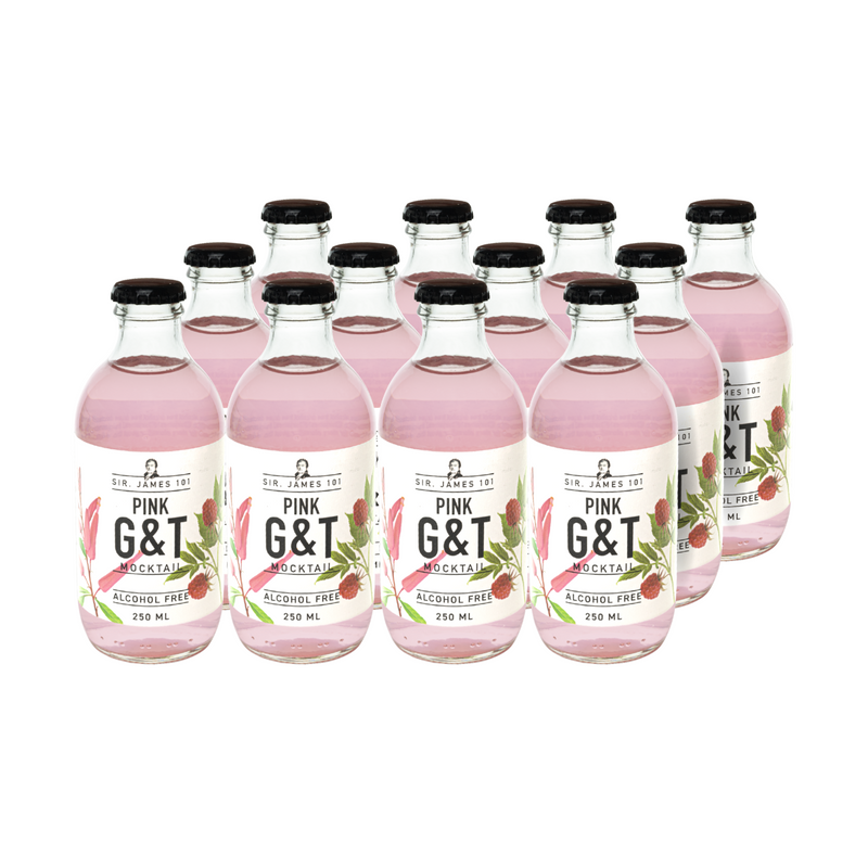 Sir. James 101 Alcohol-Free Pink Gin Tonic | 12 Bottle Party Pack ...